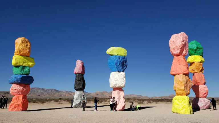 Visiting Seven Magic Mountains Near Las Vegas - Sidetrack Adventures