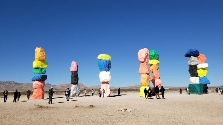 Visiting Seven Magic Mountains Near Las Vegas - Sidetrack Adventures